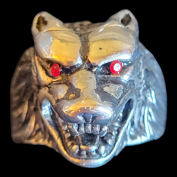 The Unbranded Brand | Jewelry | Mens Biker Ring Stainless Steel Wolf ...